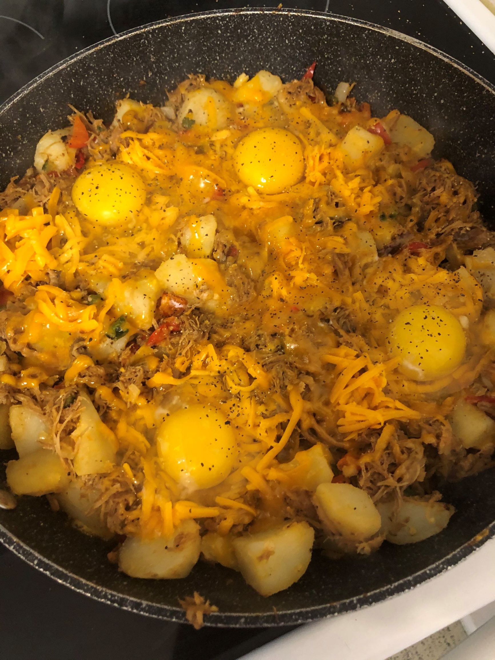Pulled Pork Hash – skillet for any meal of the day! - Cooking Through ...