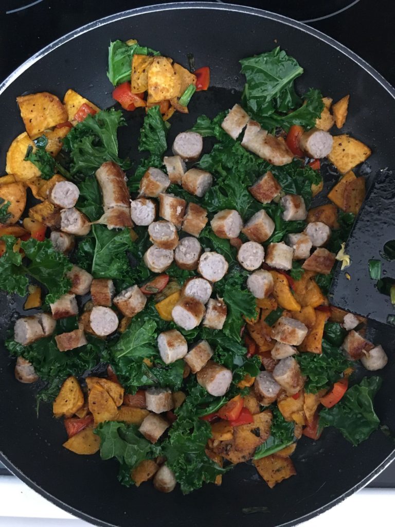 Sweet Potato Kale Scramble - Cooking Through Generations
